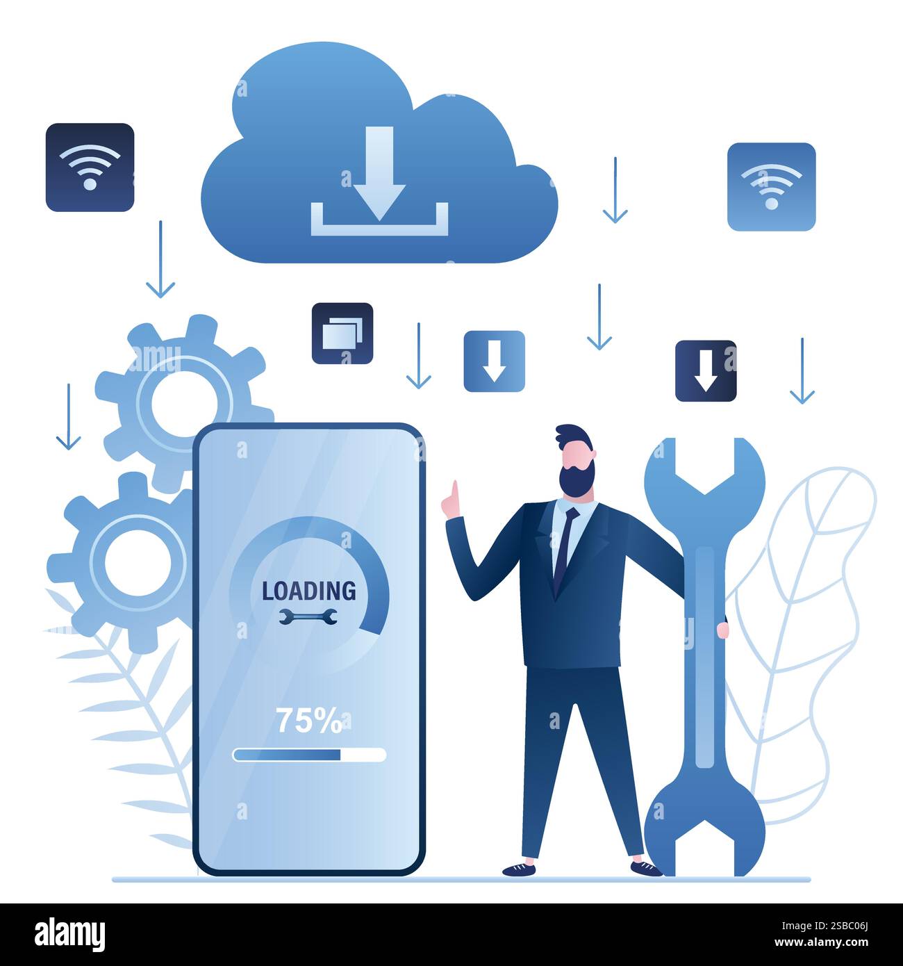 Mobile phone webpage new Stock Vector Images - Alamy