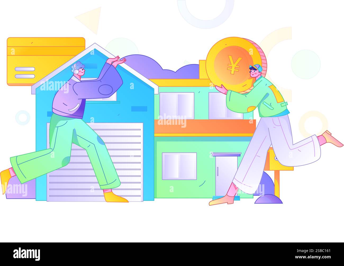Home loan flat vector concept operation illustration Stock Vector Image ...