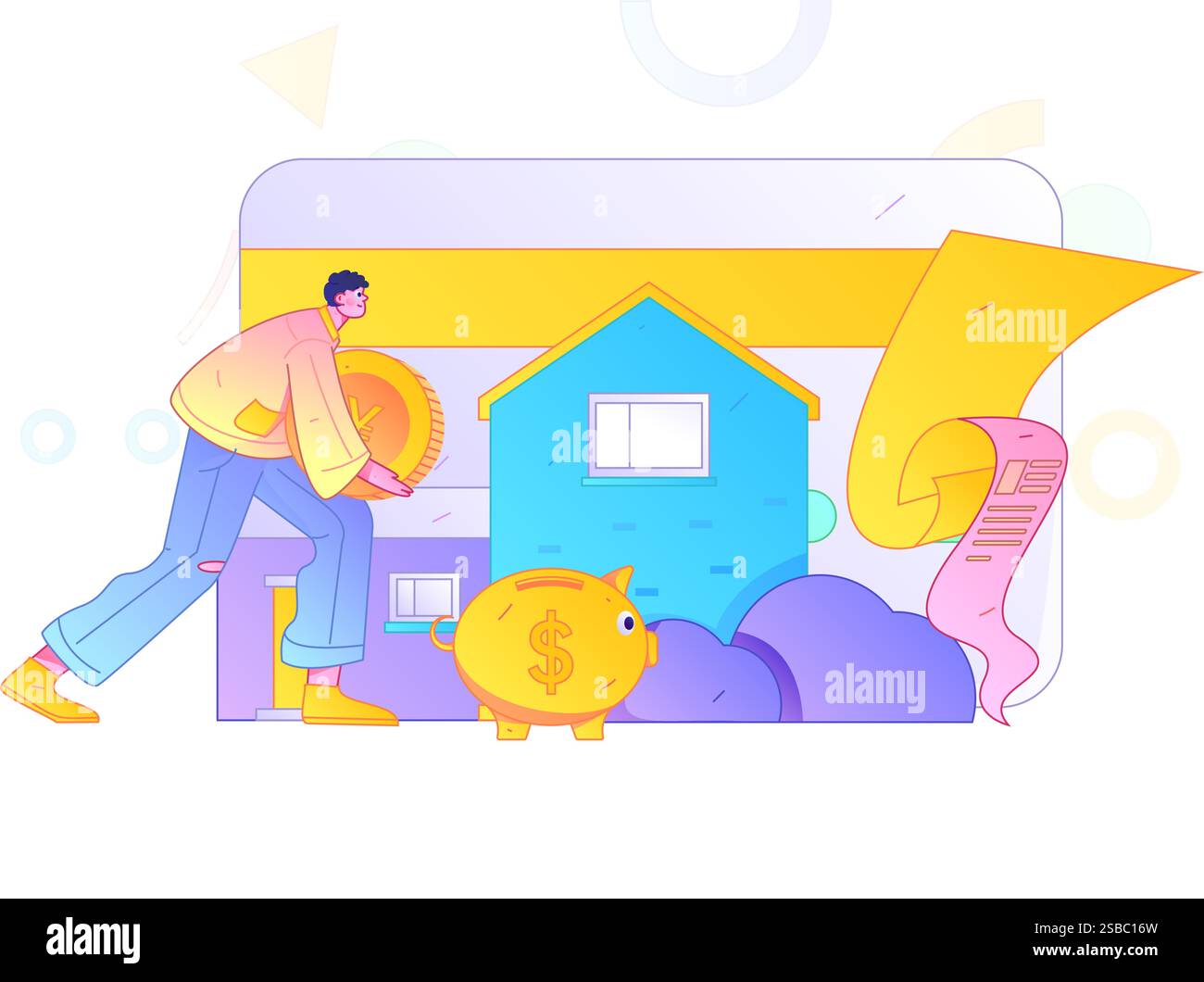 Home loan flat vector concept operation illustration Stock Vector Image ...