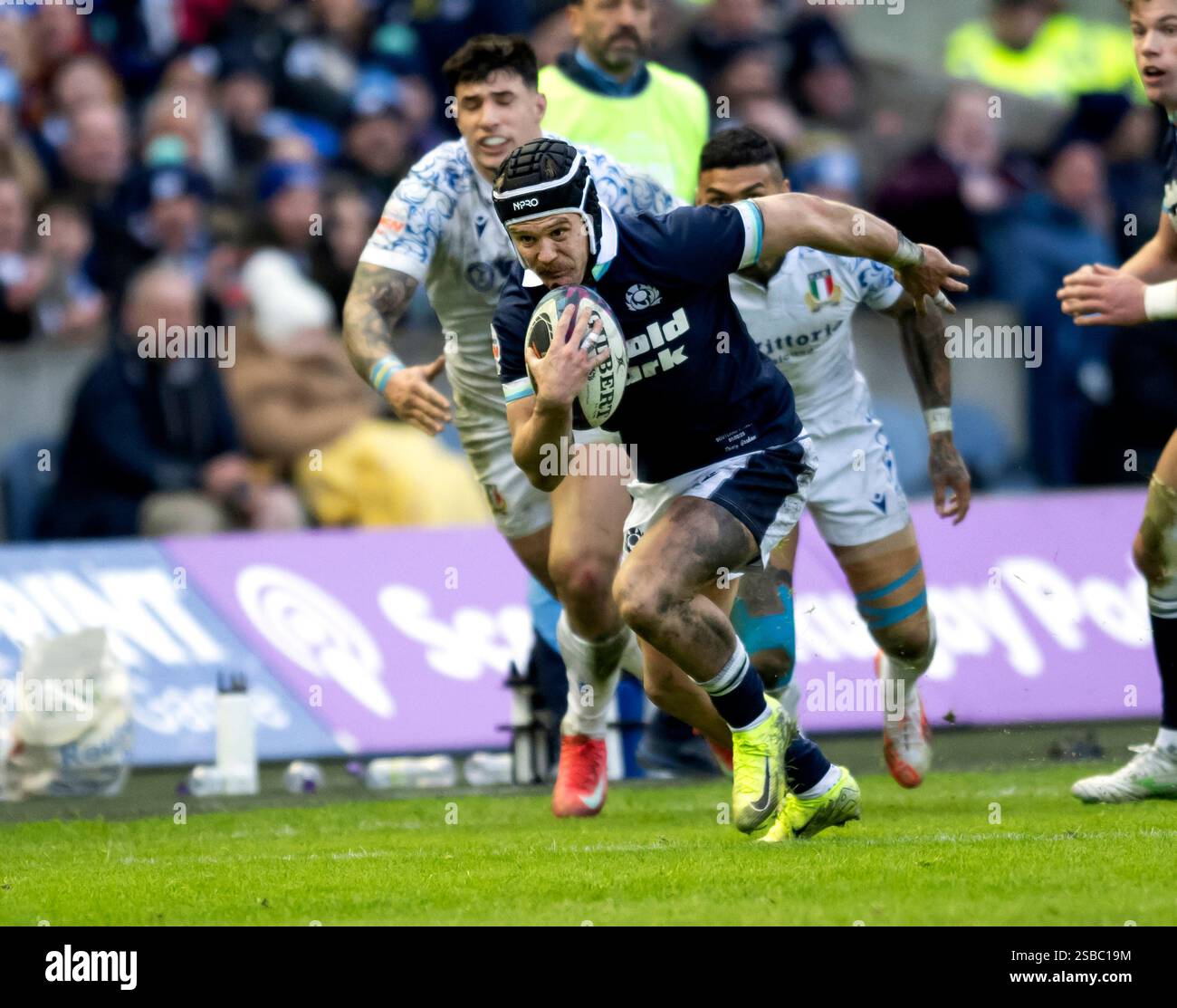 EDINBURGH, SCOTLAND - FEBRUARY 1: Scotland Fullback, Darcy Graham, in ...