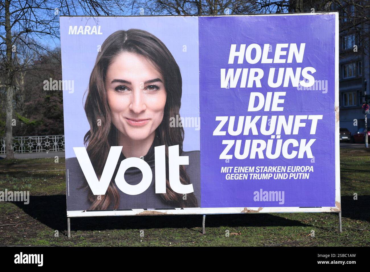 Wahlplakate - Bundestagswahl 2025 am 02.02.2025 in Düsseldorf Ein ...