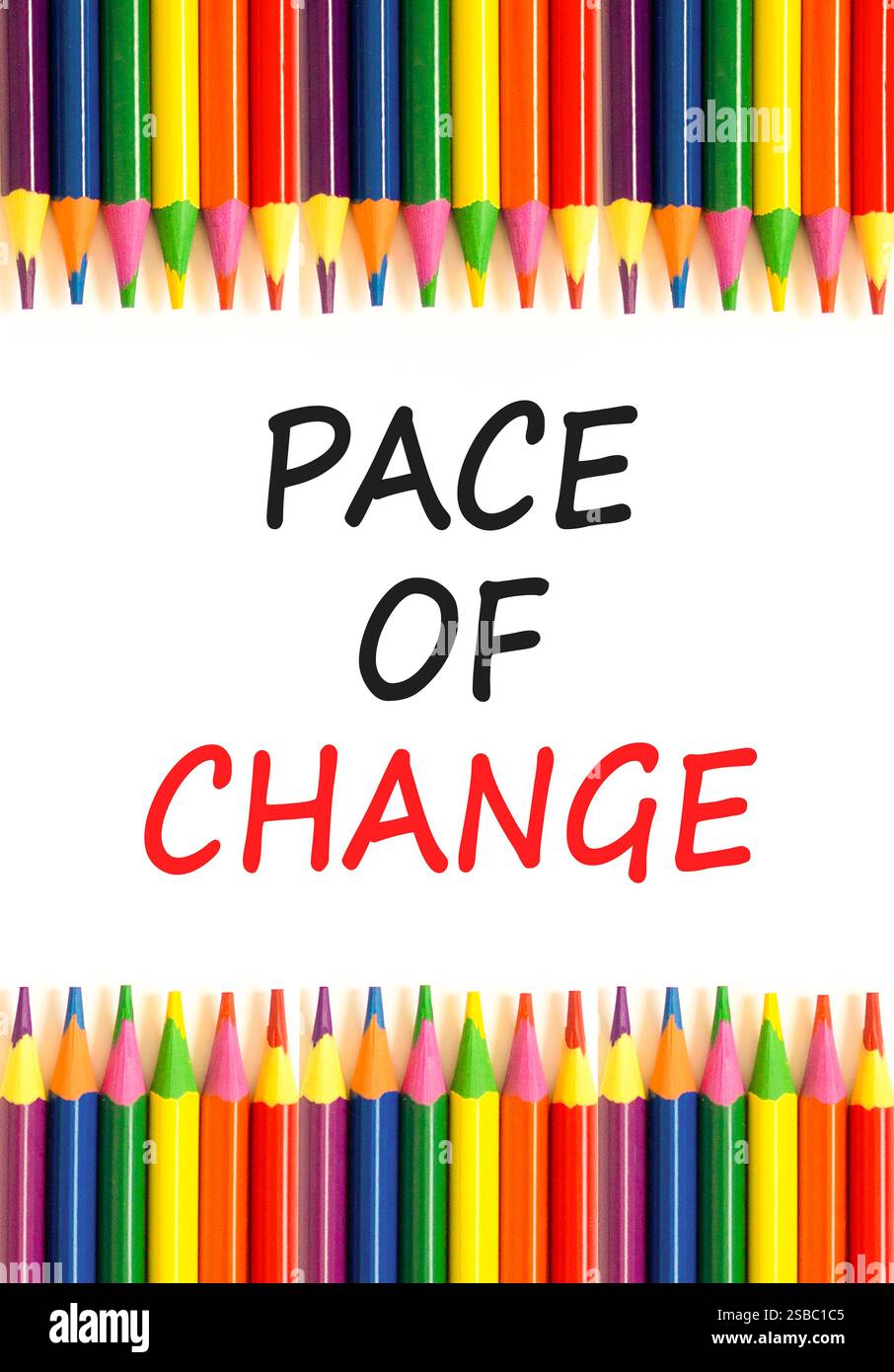 Pace of change symbol. Concept words Pace of change on beautiful white ...