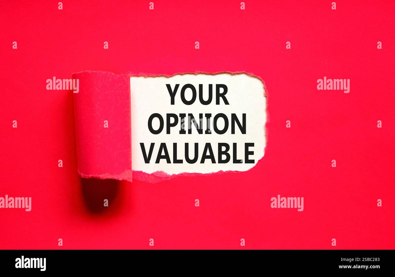 Your opinion valuable symbol. Concept words Your opinion valuable on ...