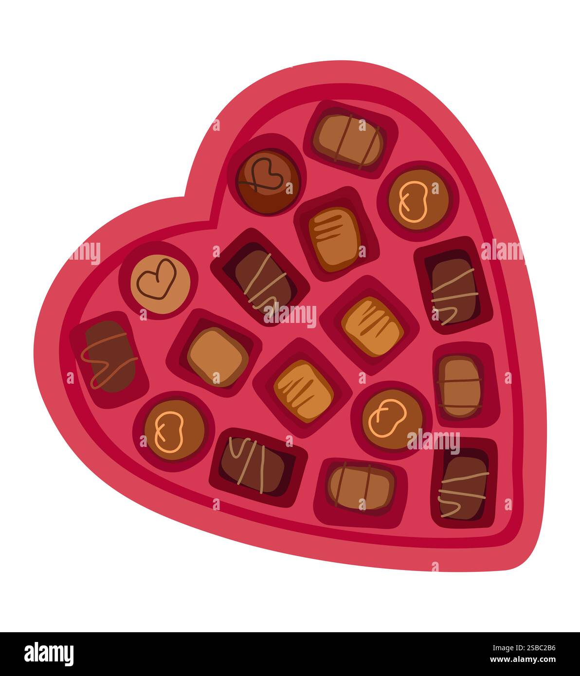 Heart box from top Stock Vector Images - Alamy