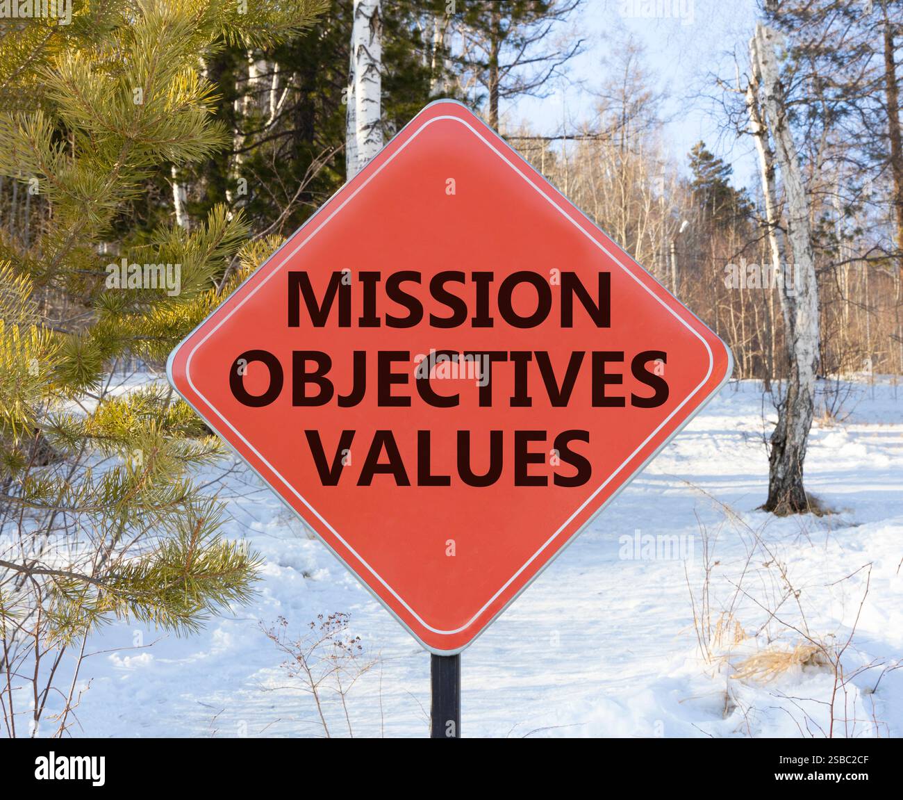 Mission objectives values symbol. Concept words Mission Objectives ...