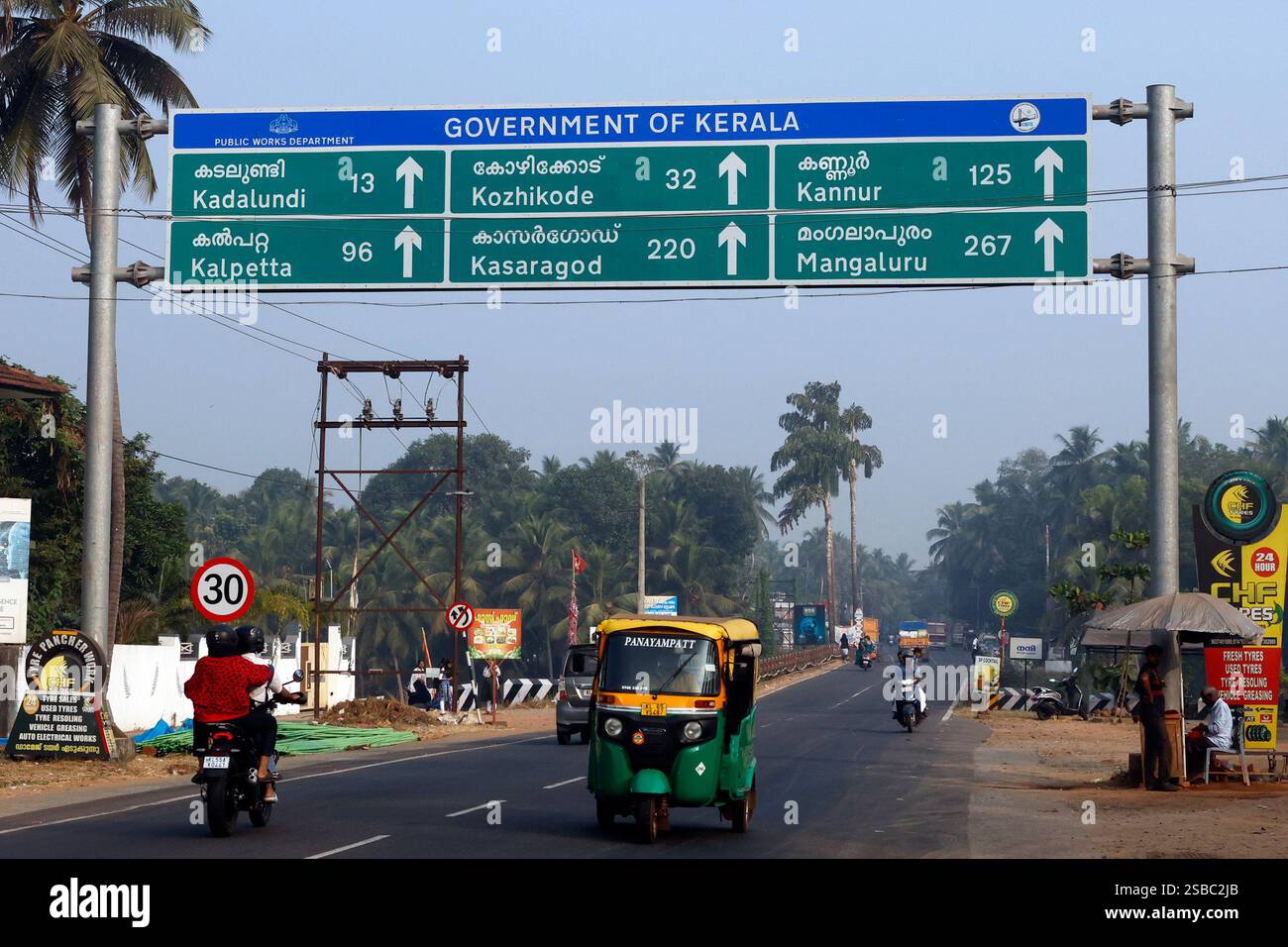 Road sign for destinations in Kerala, India Stock Photo - Alamy