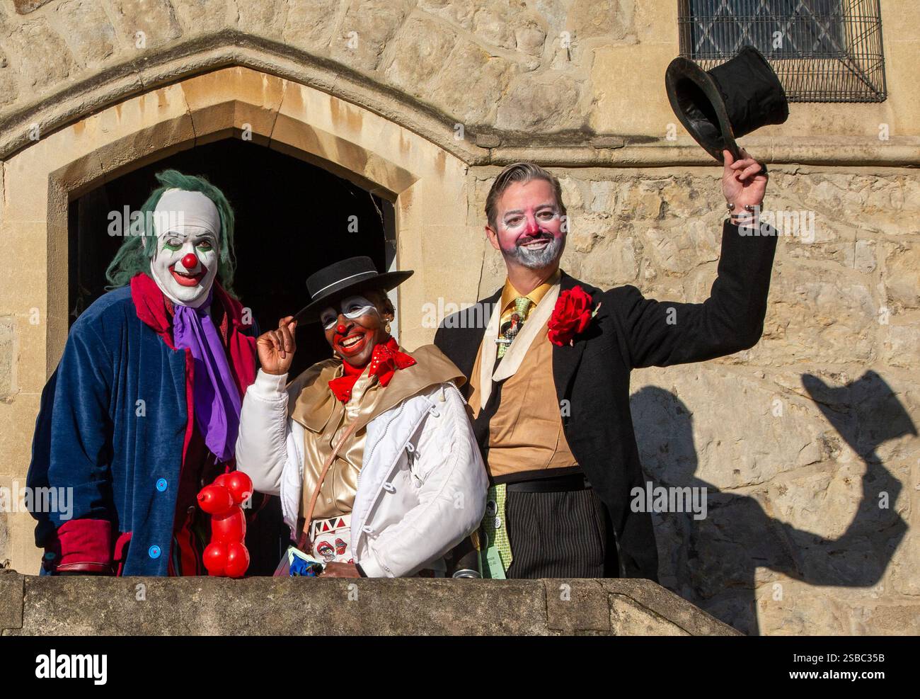 London, England, UK. 2nd Feb, 2025. Clowns arrive to attend the Annual ...