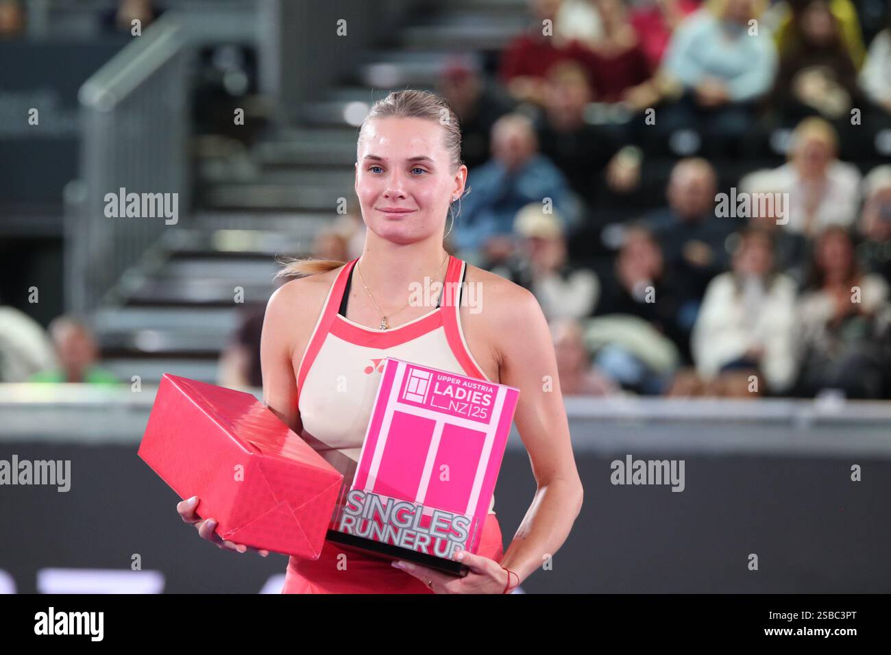 LINZ, AUSTRIA - FEBRUARY 2: runner up Dayana Yastremska of Ukraine ...