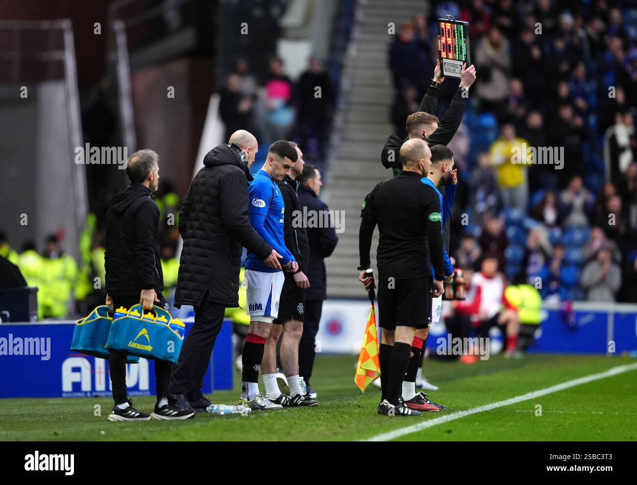 Rangers manager Philippe Clement and Tom Lawrence on the touchline ...