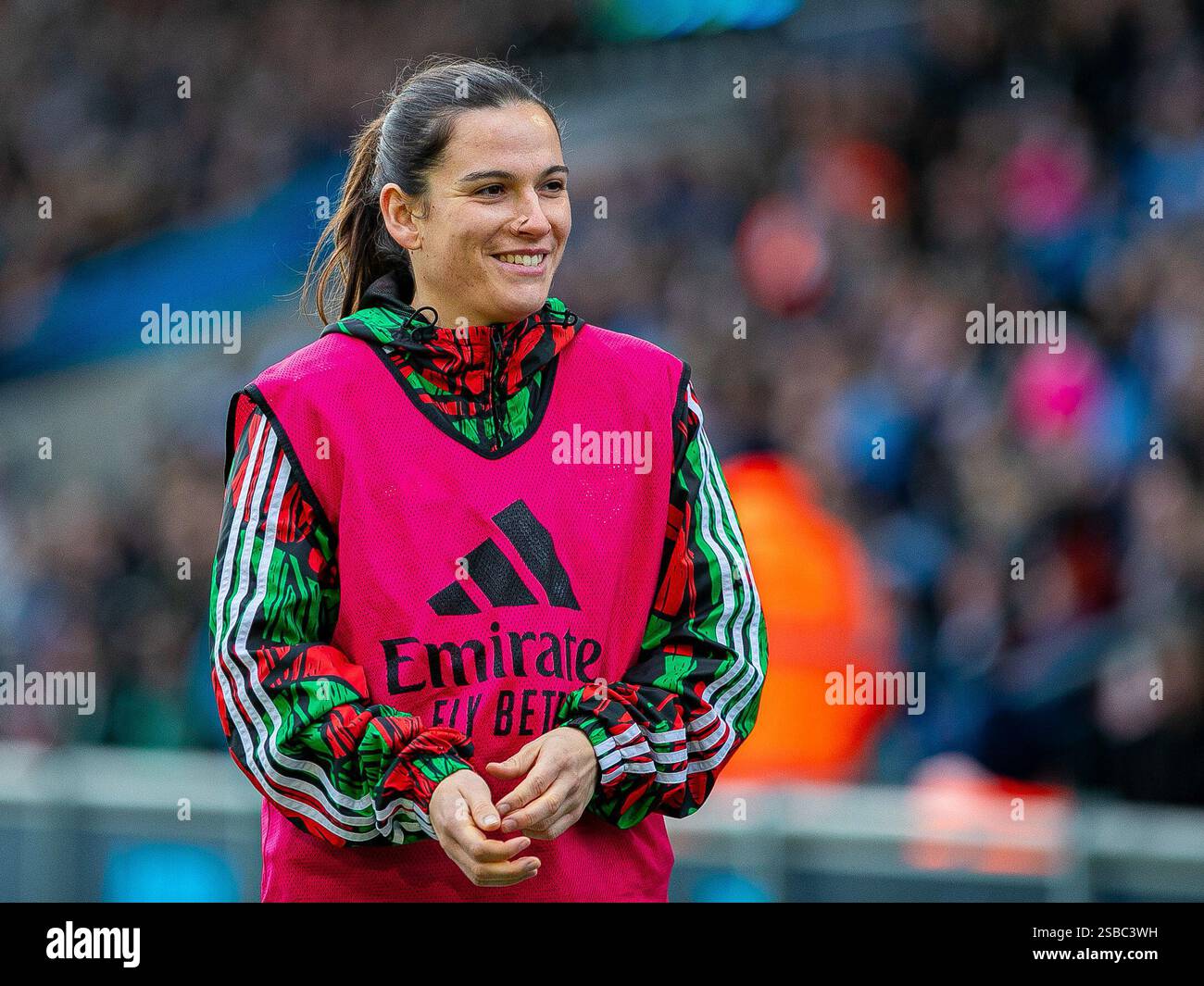 The Joie Stadium, UK. 2nd Feb, 2025. Laia Codina (5 Arsenal) warming up ...