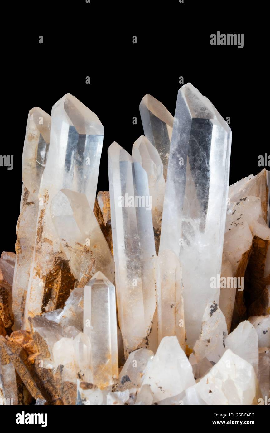 Natural quartz crystal specimen with transparent structure, perfect for ...