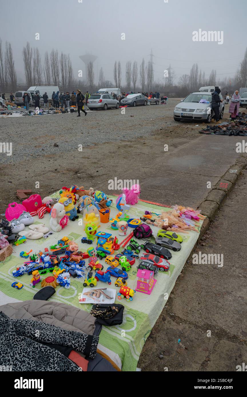 Hunedoara, Romania - January 25, 2025: Crowd of people and various ...