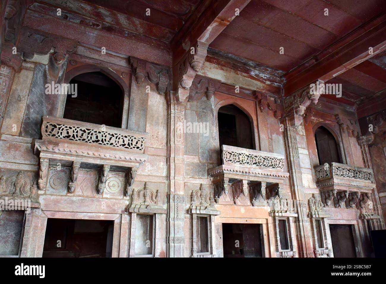interior, Jodha Bai Palace, Fatehpur Sikri, India, Asia, UNESCO World ...