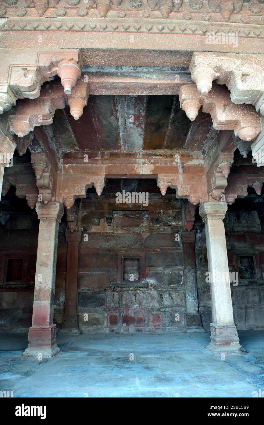 interior, Jodha Bai Palace, Fatehpur Sikri, India, Asia, UNESCO World ...