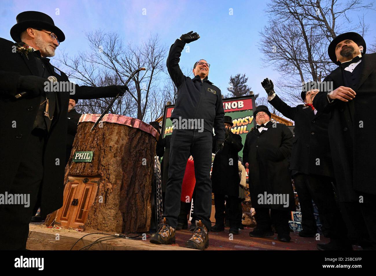 Pennsylvania Gov. Josh Shapiro waves to the crowd during the 139th ...