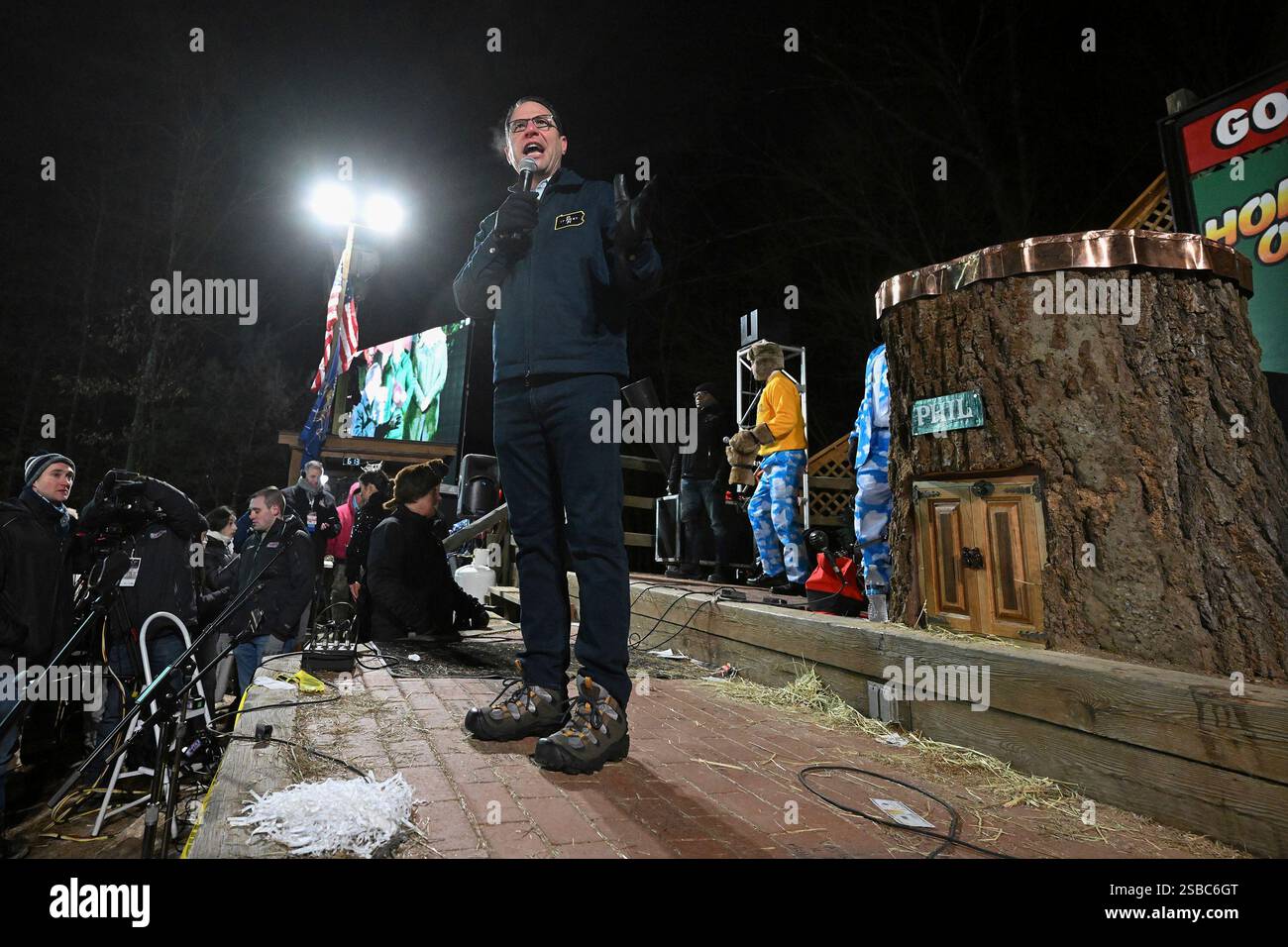 Pennsylvania Gov. Josh Shapiro speaks to the crowd during the 139th ...