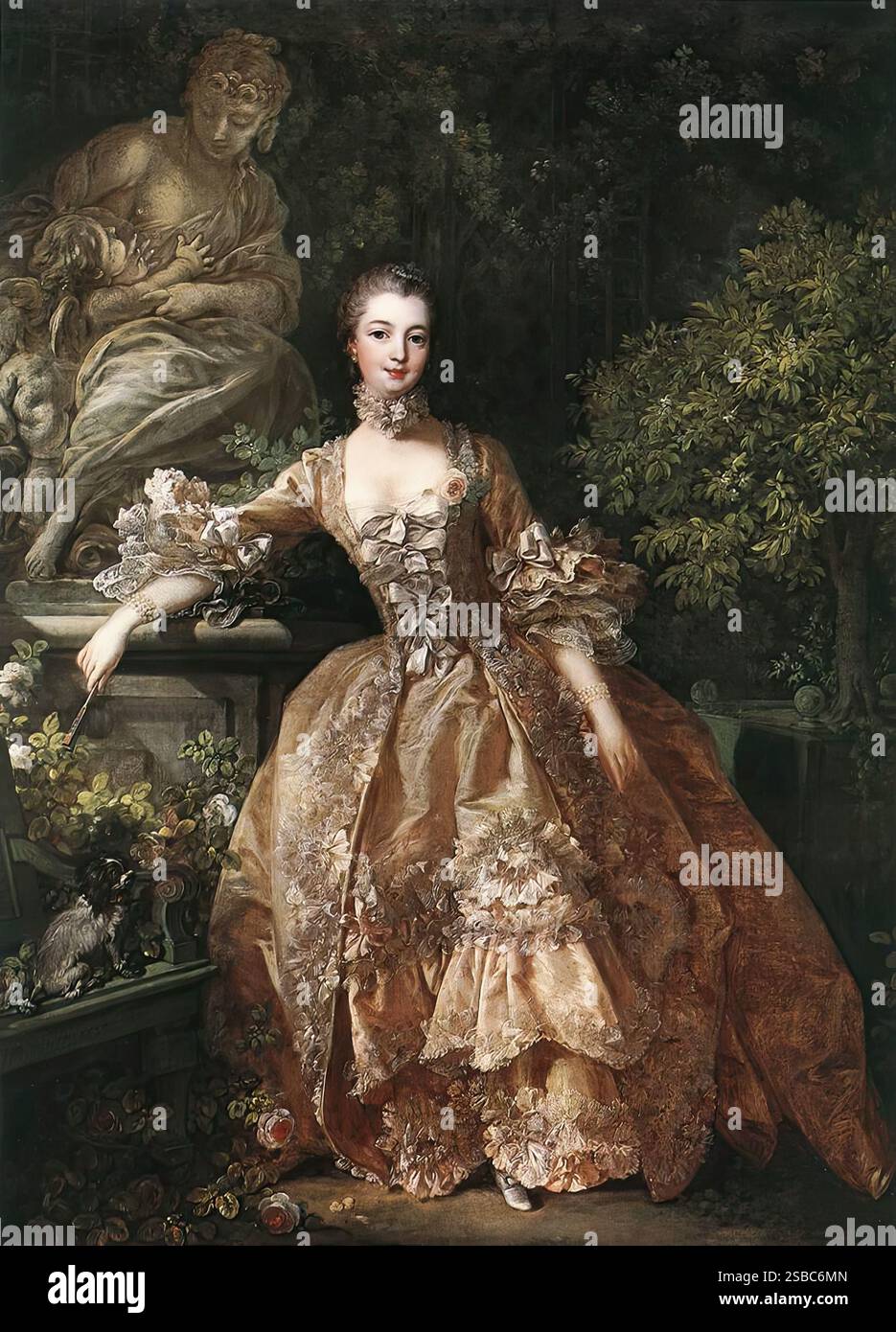 BOUCHER, François (b. 1703, Paris. d. 1770, Paris) Portrait of Marquise ...