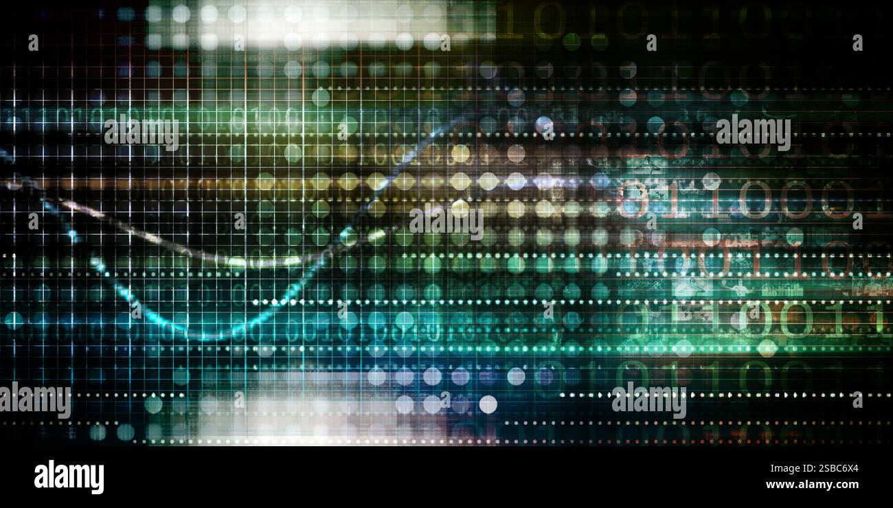 Scientific Research Digital Data Grid as a Concept Stock Photo - Alamy