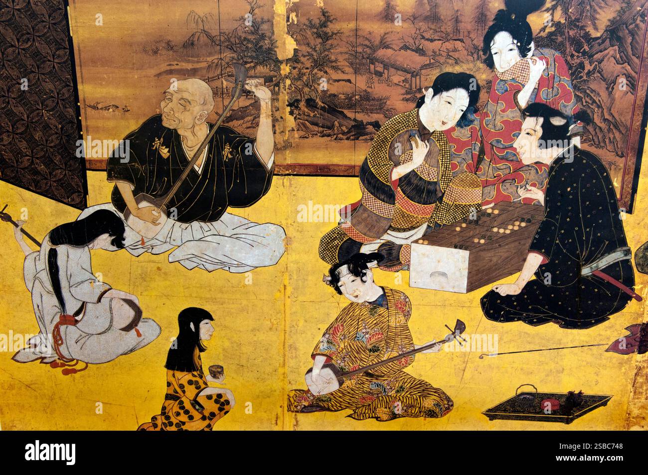 Historic Hikone Byobu folding screen the only non-religious National ...