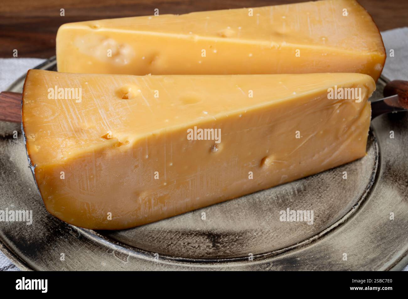 Dutch old Amsterdam cheese, made from cow milk made in Noord-Holland ...
