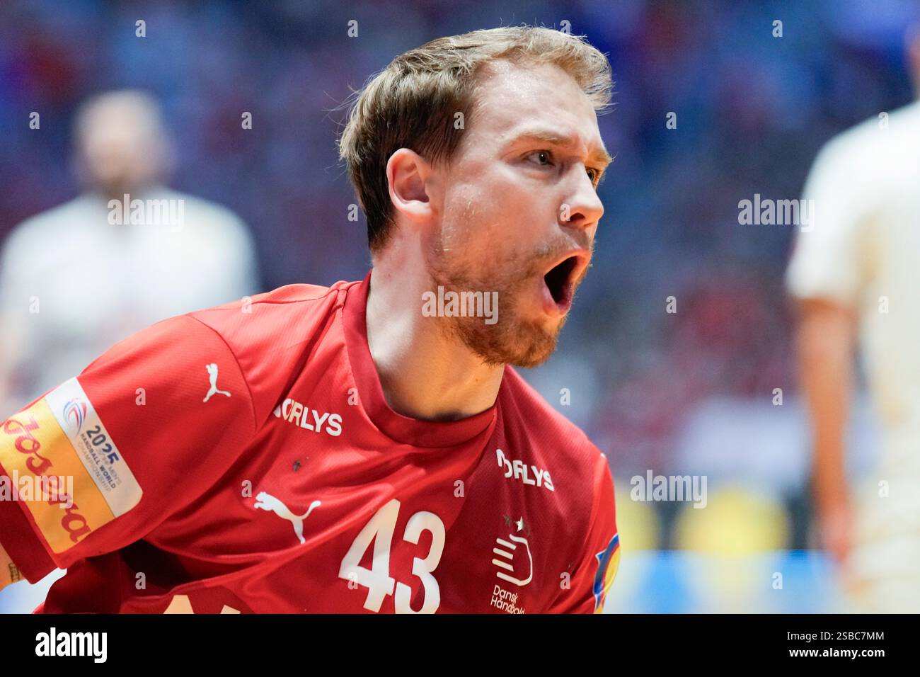 Denmark's Simon Bogetoft Pytlick reacts during the final match between ...