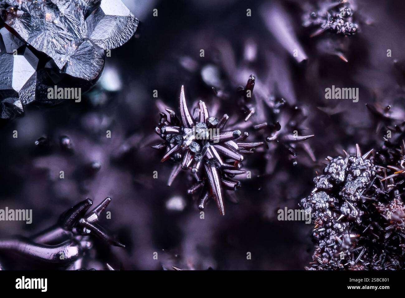Goethite spiky crystals. Specimen from Clara mine, Oberwolfach, Germany ...