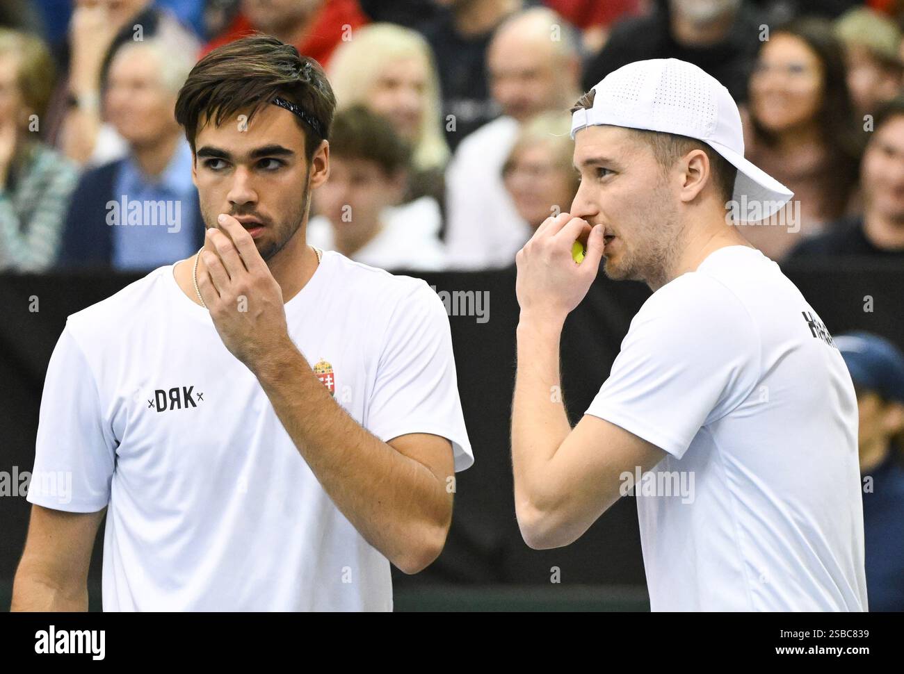 Montreal, Canada. 02nd Feb, 2025. Peter Fajta, left, and Mate Valkusz ...
