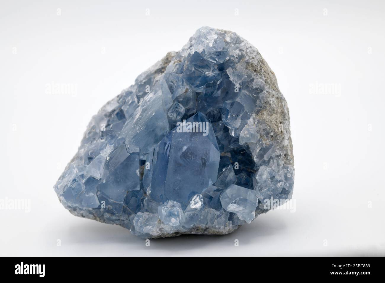 Celestine or celestite is a strontium sulfate mineral. Crystals in ...