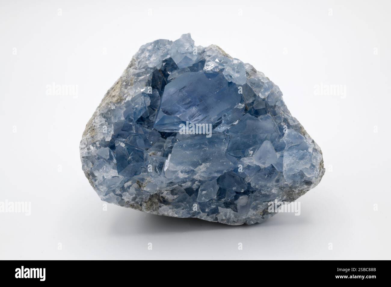Celestine or celestite is a strontium sulfate mineral. Crystals in ...