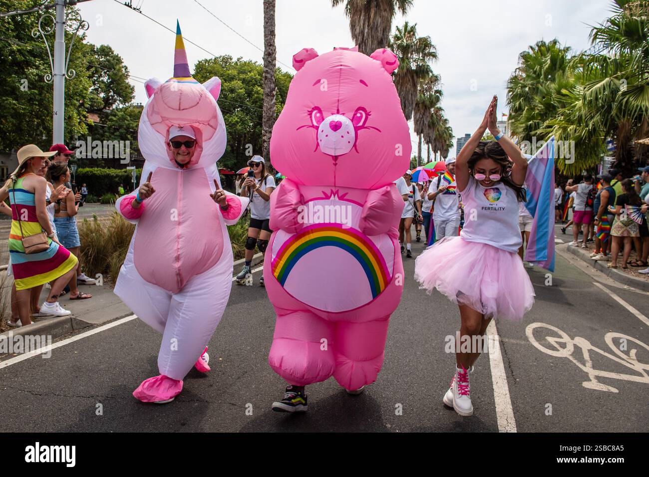 Melbourne, Australia. 02nd Feb, 2025. Participants bring a burst of joy ...