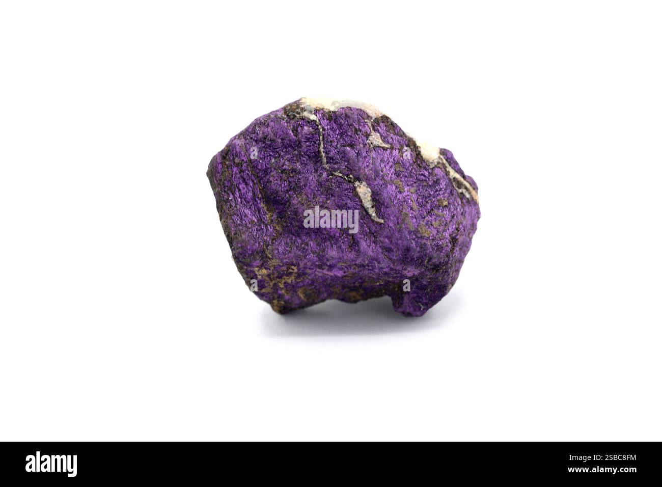 Purpurite is a manganese phosphate mineral. This sample comes from ...
