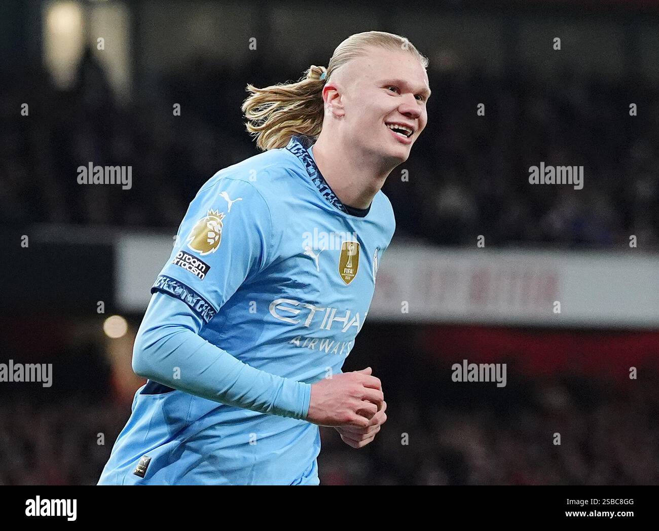Manchester City's Erling Haaland celebrates scoring their side's first ...