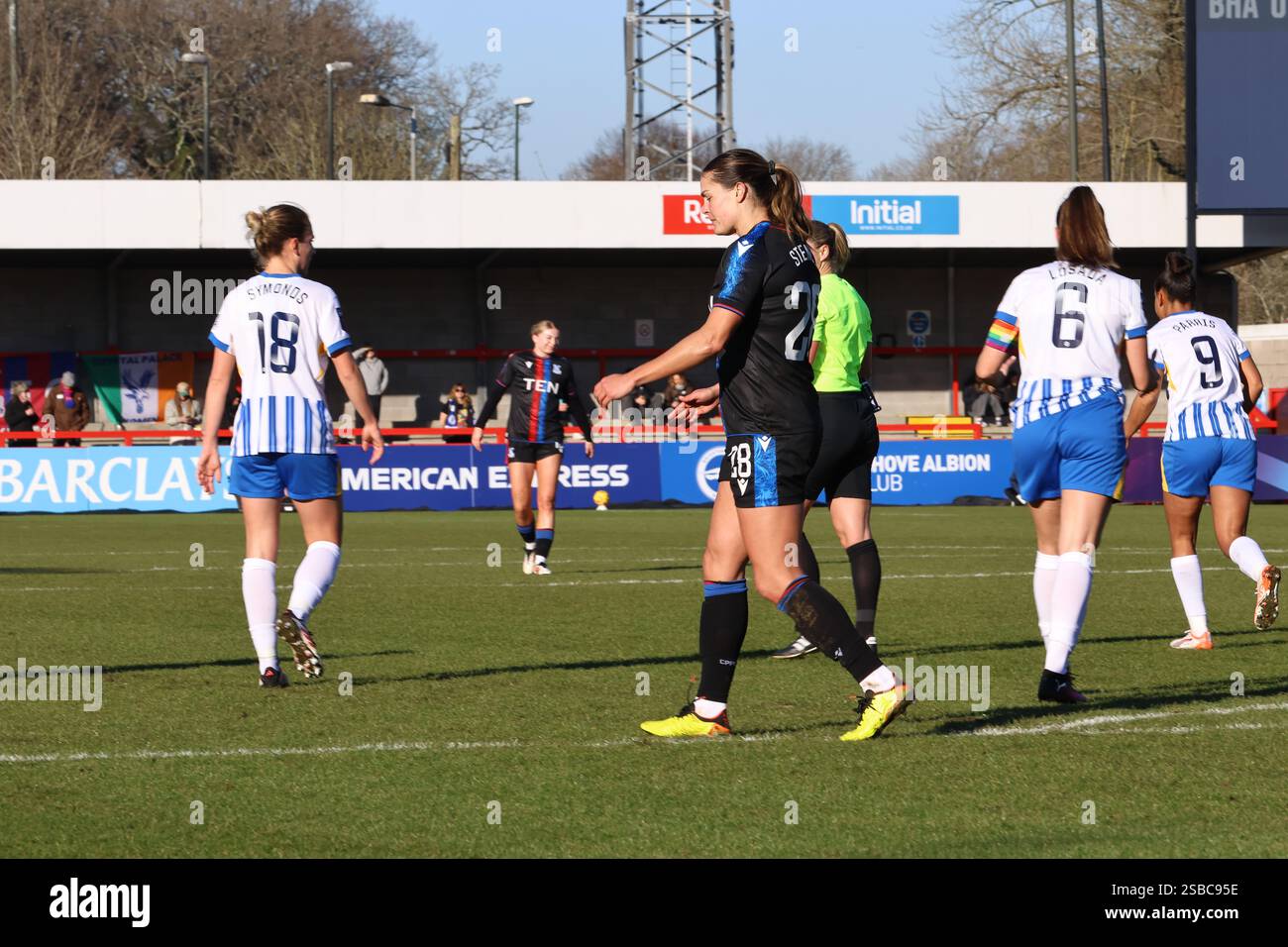 Katie Stengel (Crystal Palace 28) during the WSL game between Brighton ...