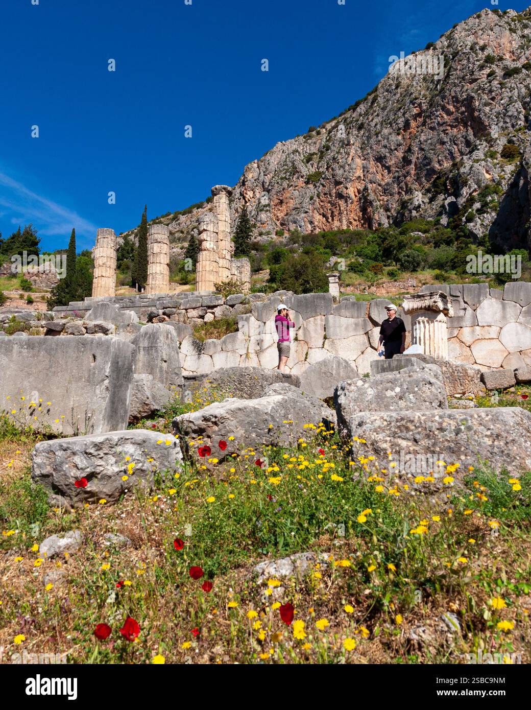 Apollo temple, Delphi archaeological site and ancient Greek monuments ...