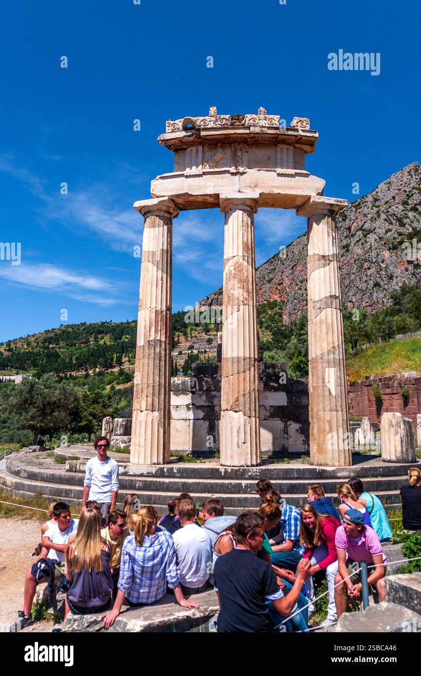 The tholos at the sanctuary of Athena Pronaea, Delphi archaeological ...