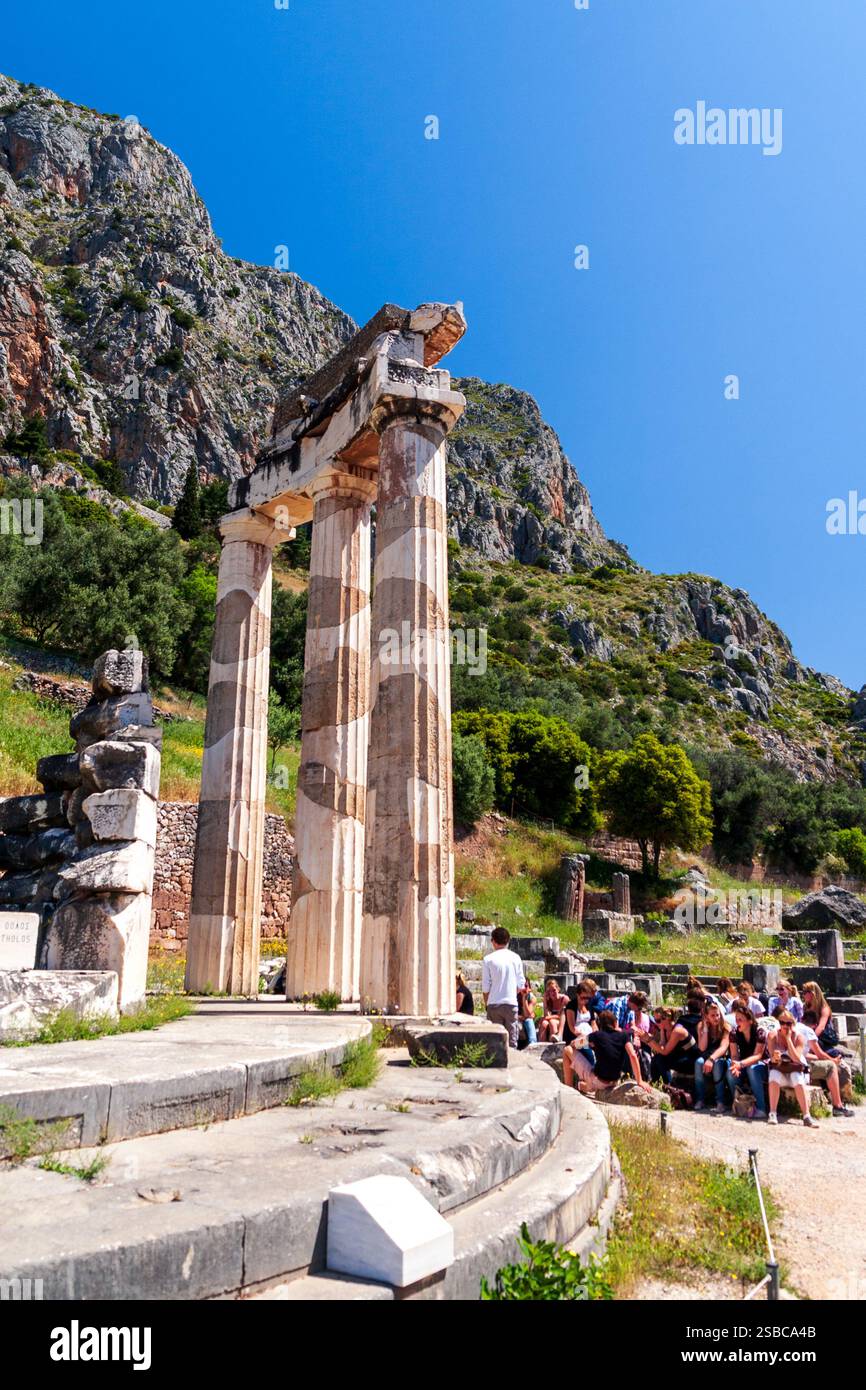 The tholos at the sanctuary of Athena Pronaea, Delphi archaeological ...