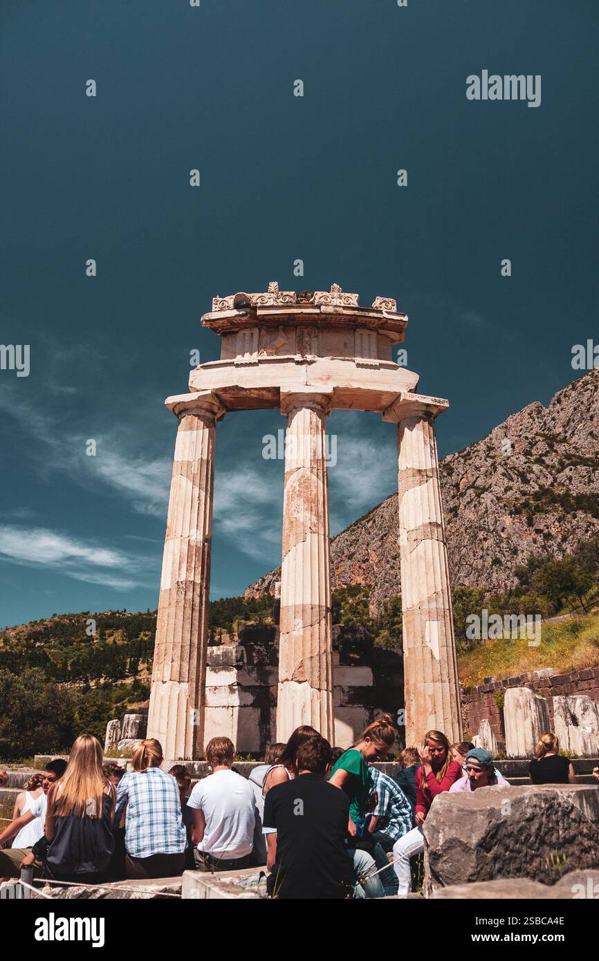 The tholos at the sanctuary of Athena Pronaea, Delphi archaeological ...