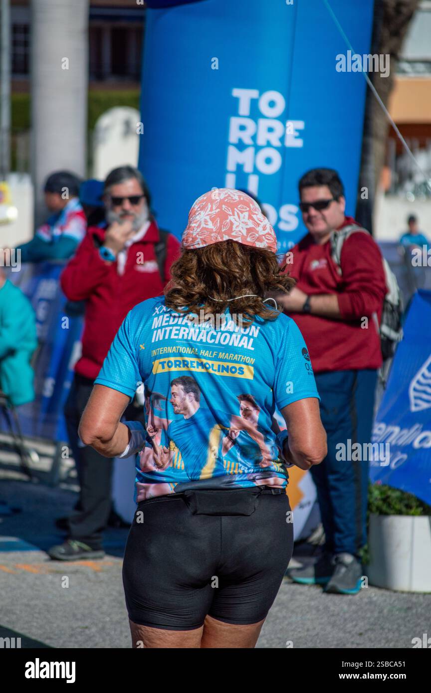 TORREMOLINOS, SPAIN - FEBRUARY 2, 2025: Runners on half Marathon de ...