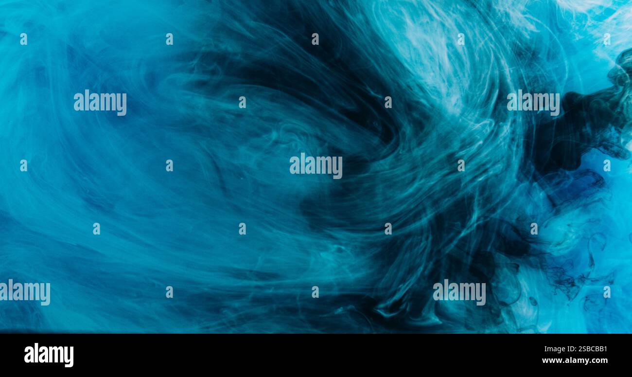 Paint mist. Smoke texture. Defocused blue color fog splash wave ...