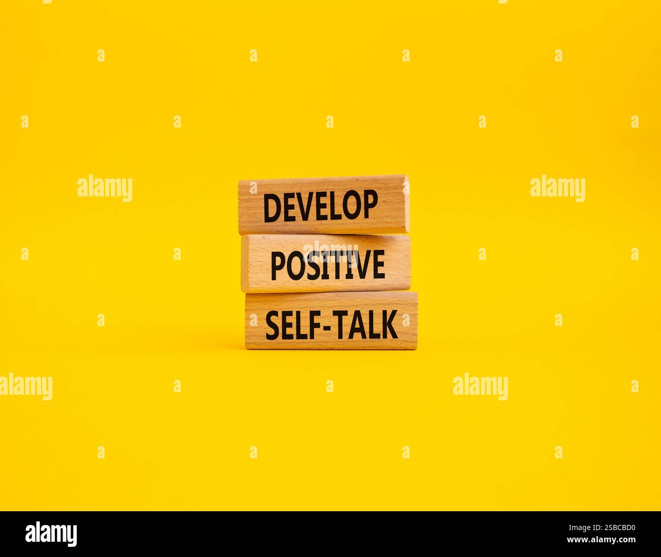 Develop positive self-talk symbol. Concept words Develop positive self ...