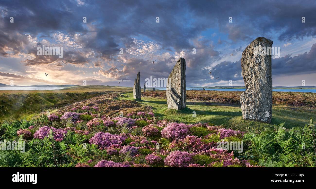 Photo of the Ring of Brodgar ( circa 2,500 to circa 2,000 BC) is a ...