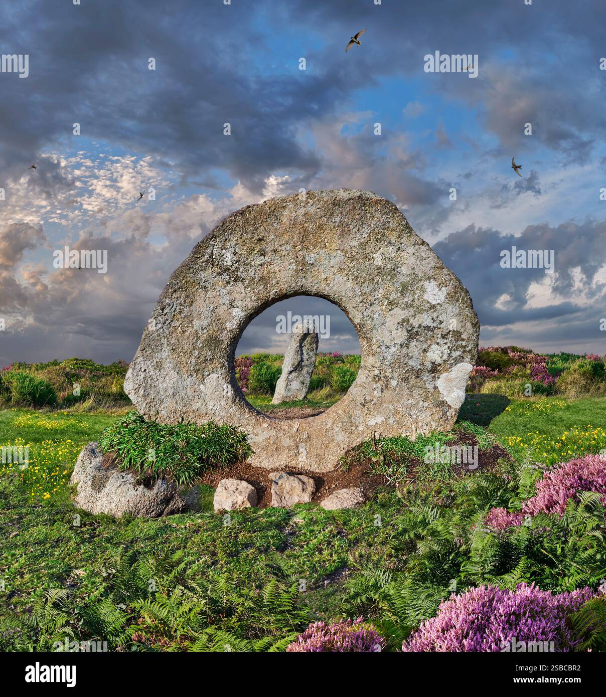 Mên-an-Tol , Men an Toll locally or the Crick Stone, late Neolithic ...