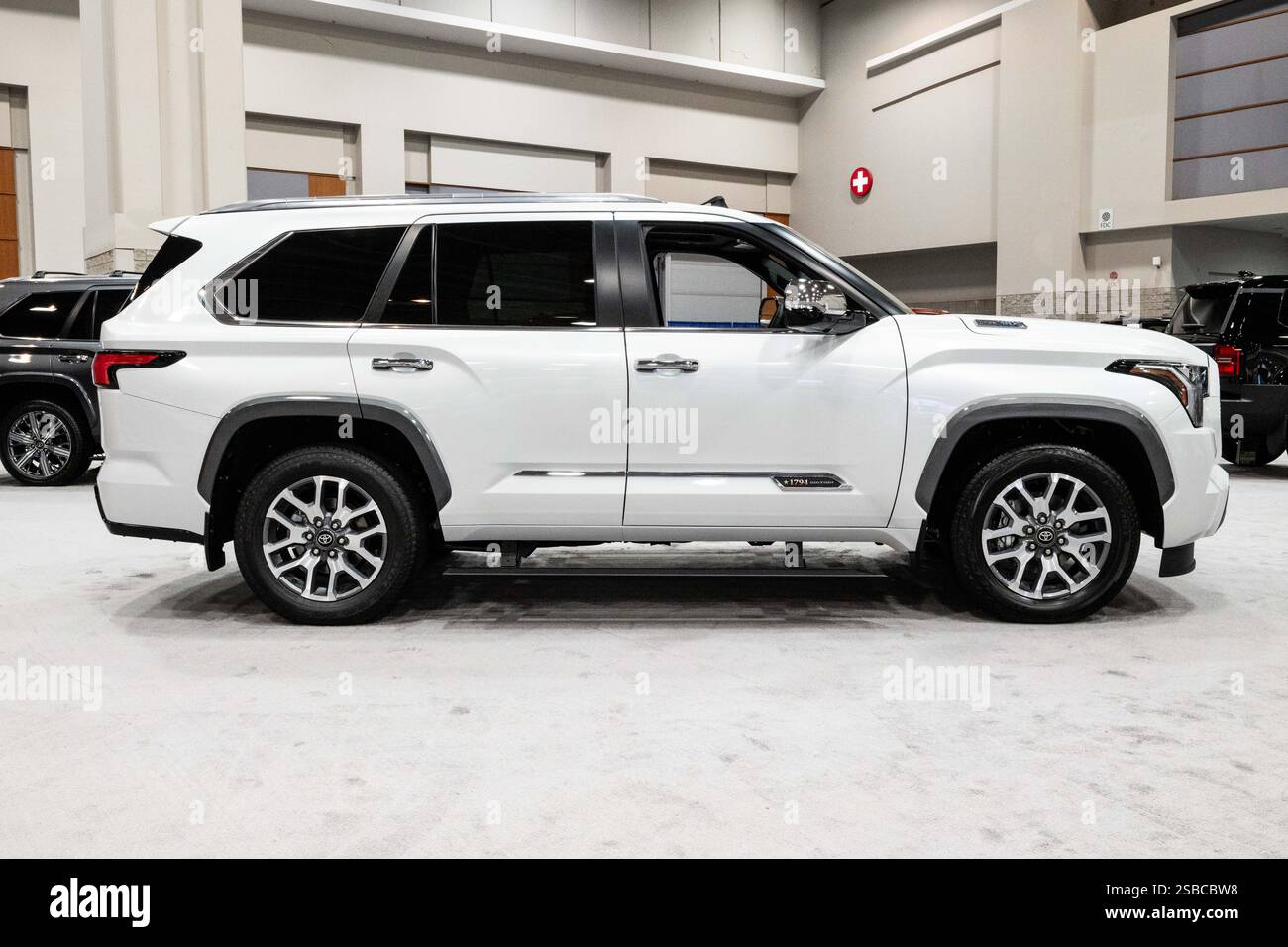 A 2025 Toyota Sequoia 4WD Hybrid at the Washington, D.C. Auto Show at ...
