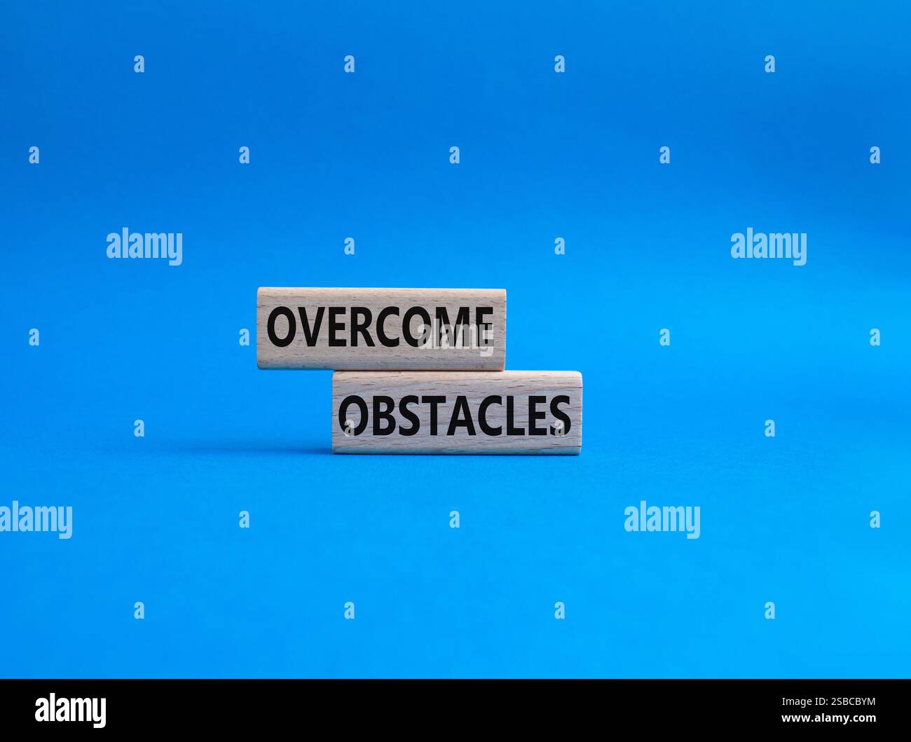 Overcome obstacles symbol. Concept words Overcome obstacles on wooden ...