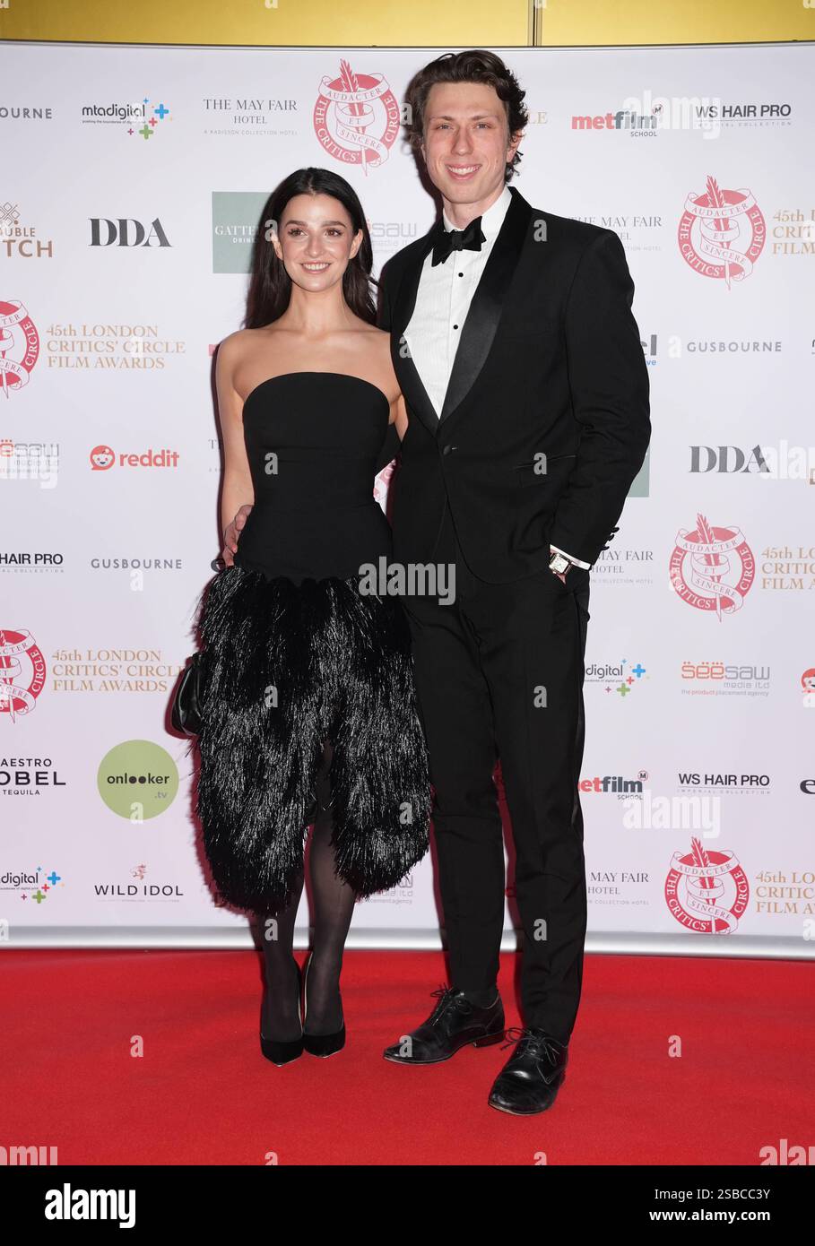 Marisa Abela and Jamie Bogyo attending the London Critics' Circle Film ...