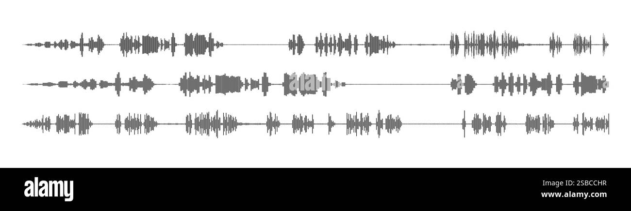 Audio waveform, music wave vector elements Stock Vector Image & Art - Alamy