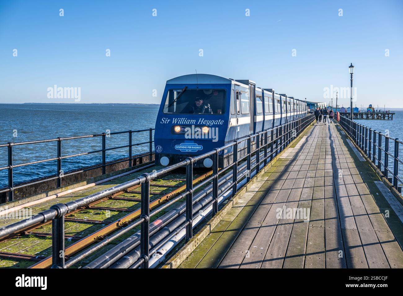 Southend pier and railway. The world's longest pleasure pier at ...