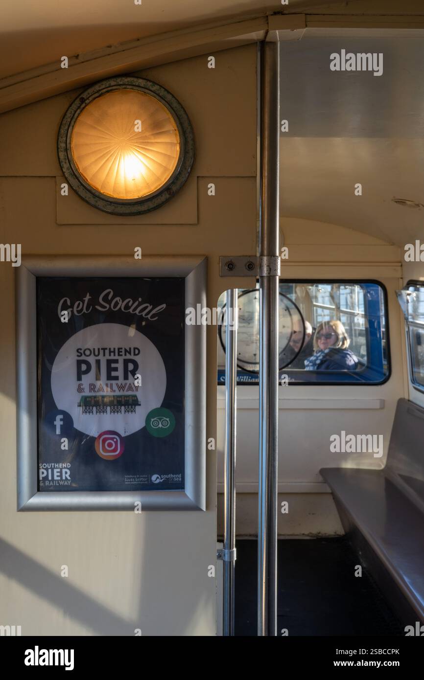 Southend pier and railway. The world's longest pleasure pier at ...
