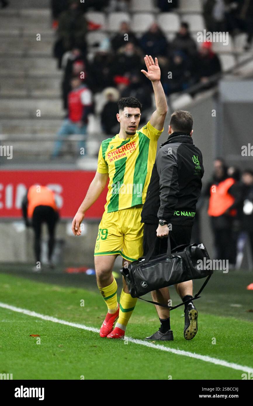 France. 01st Feb, 2025. 39 Matthis ABLINE (fcn) during the Ligue 1 ...