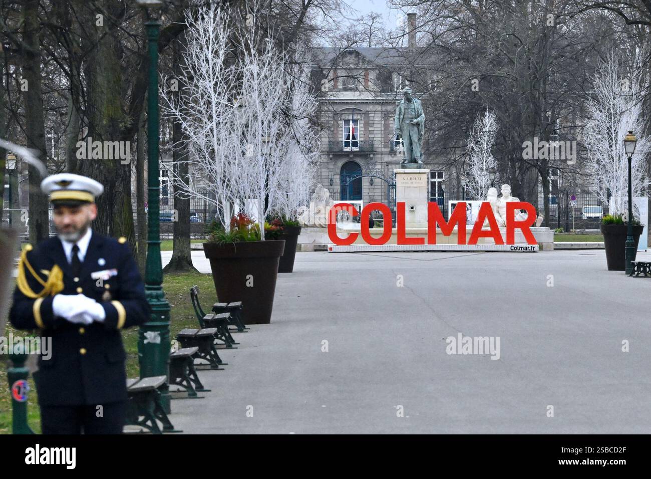 French President Emmanuel Macron presides over the ceremony marking the ...